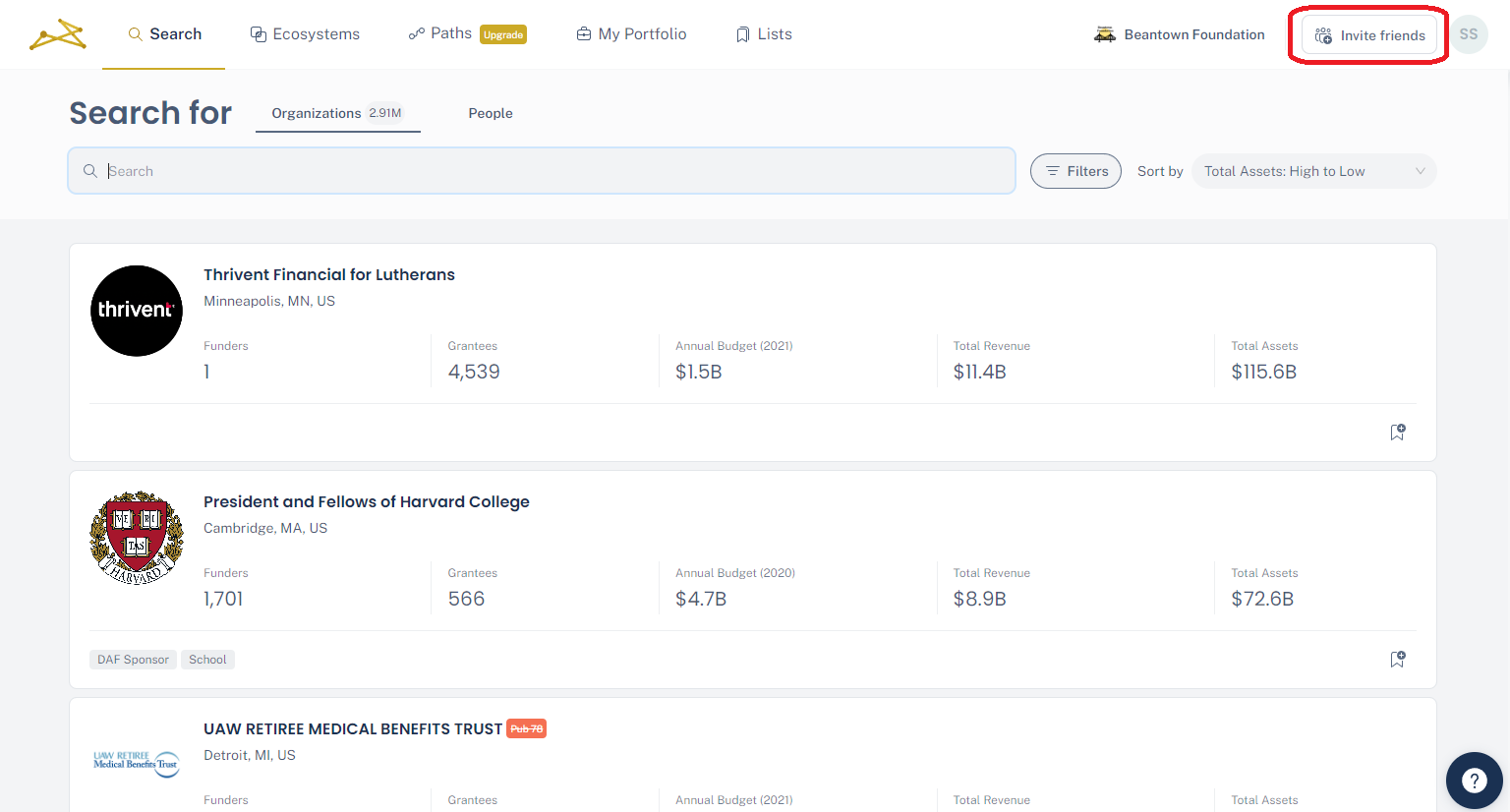 Inviting your network to Impala